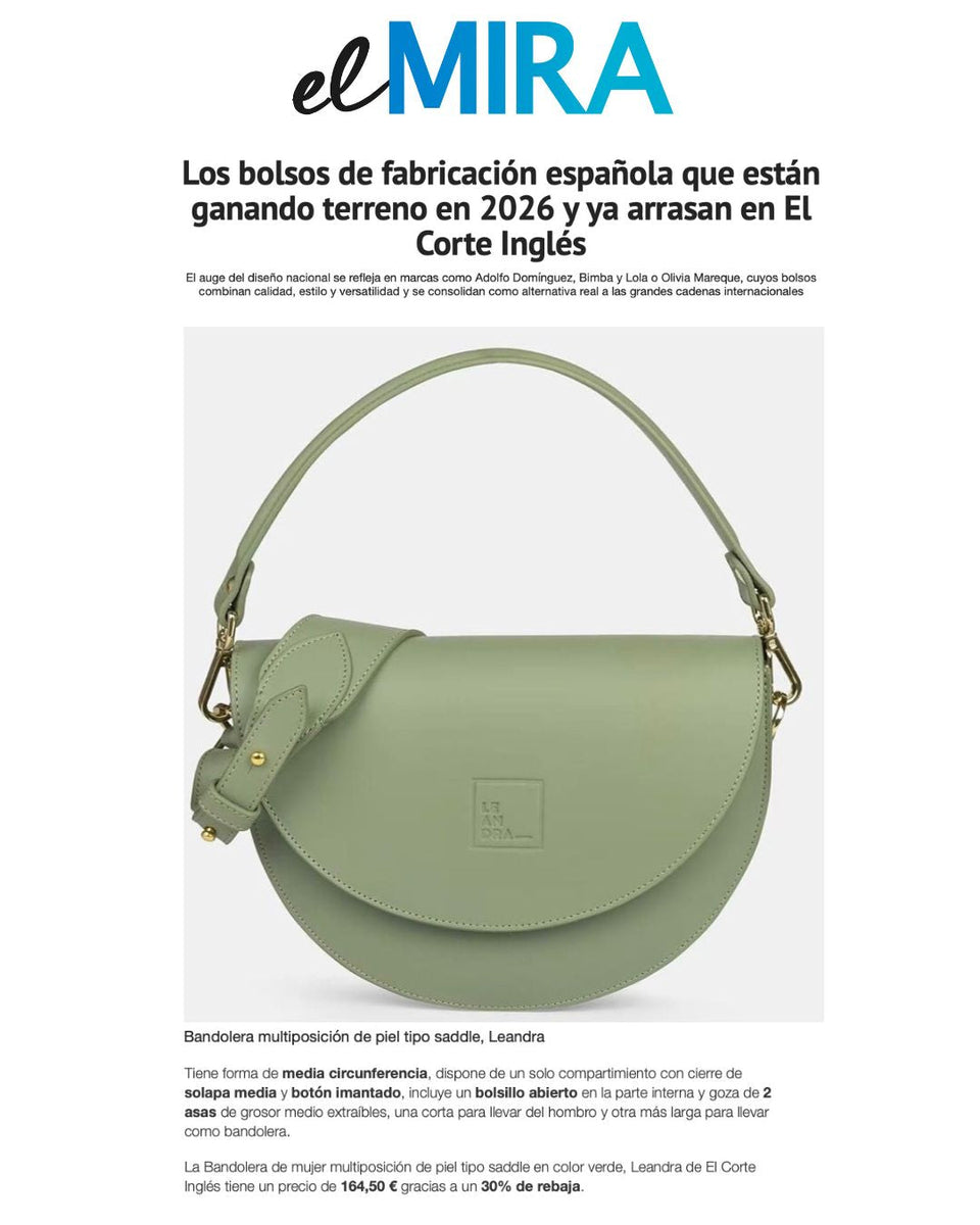 Leandra, among the Spanish handbags that will be a hit in 2026.